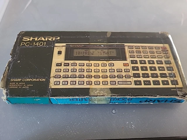 POCKET COMPUTER SHARP PC-1401 Calculatrice avec Boite et coque de protection EUR 100,00 ...