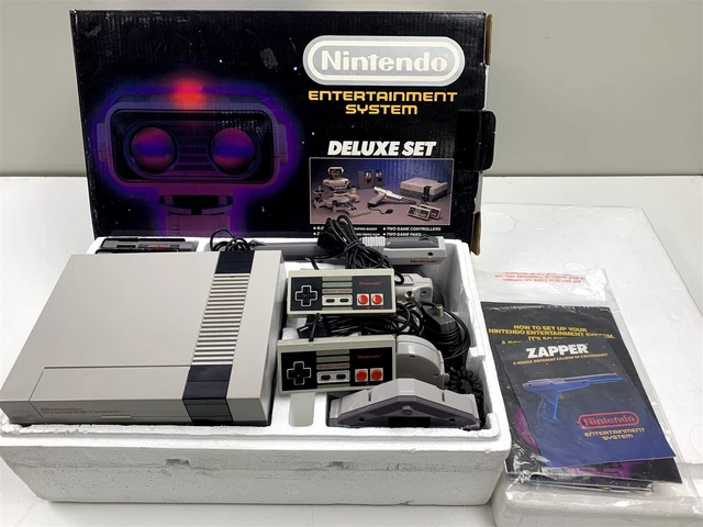 ENSEMBLE NINTENDO NES Deluxe avec lot ROB & console - Principalement ...