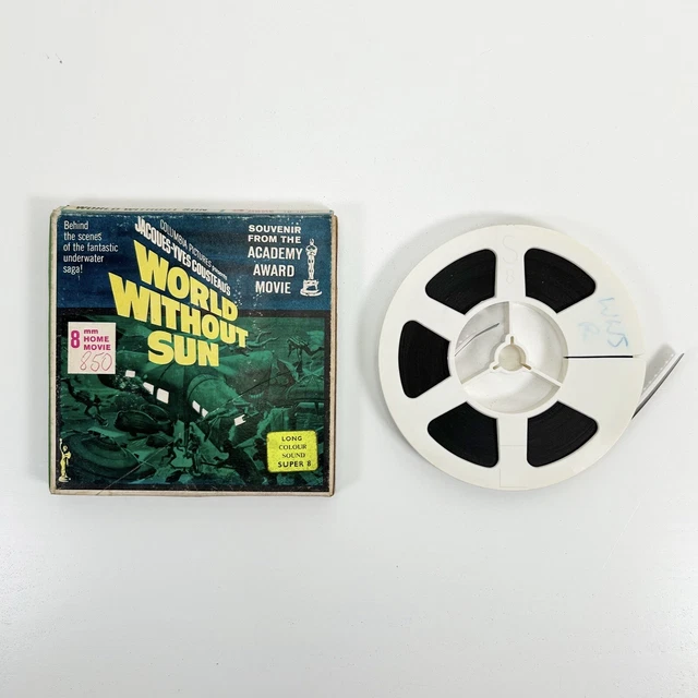 VINTAGE WORLD WITHOUT SUN Jacques Cousteau Columbia 8mm Super 8 Reel ...