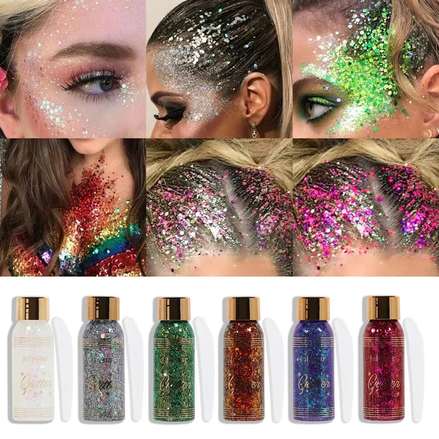 BODY PEARL GEL Face Diamond Sequins Highlight Chunky Glitter Liquid ...