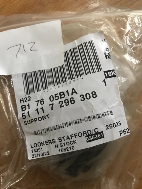 BMW 2,3,4 SERIES Front Bumper Centre Support Mount 51117296308 £10.00 ...