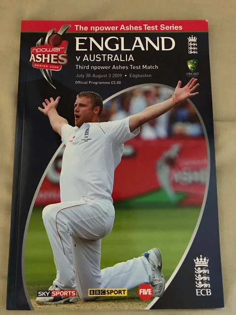 ENGLAND AUSTRALIA CRICKET Ashes 2009 Signed Programme Strauss Anderson ...