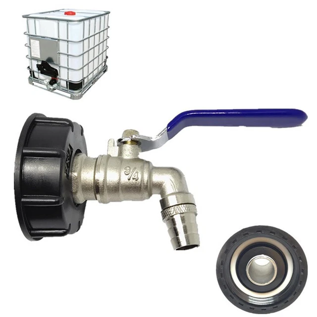 ADAPTATEUR IBC S60X6 fil grossier facile à utiliser avec vanne à billes ...