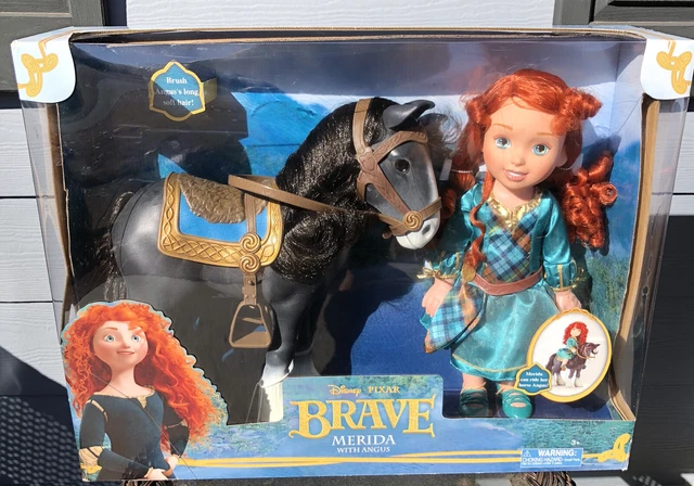 NEW BRAVE MERIDA Doll & Angus Horse Pixar Original Merida Rare 15” Doll ...