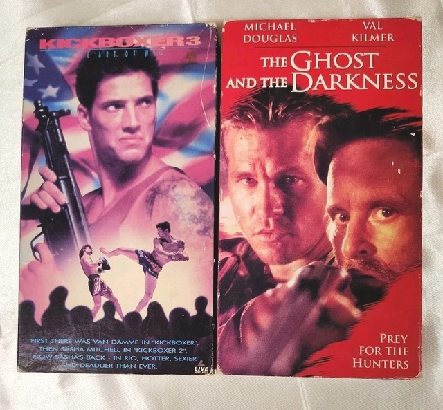 VINTAGE VHS TAPES Kickboxer 3, The Ghost And The Darkness £9.46 ...