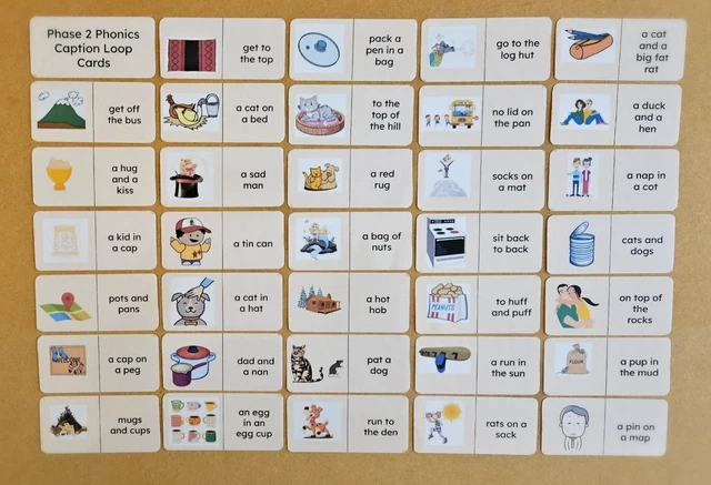 PHONICS PHASES 2, 3, 4 and 5 Sentence Loop Cards £3.04 - PicClick UK