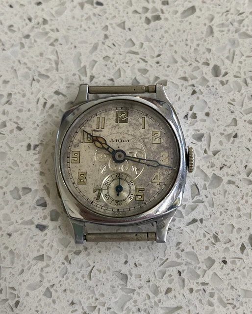 ABRA MENS VINTAGE Watch, ABRA WATCH CO. GENEVA Swiss Made, Working, Sub ...