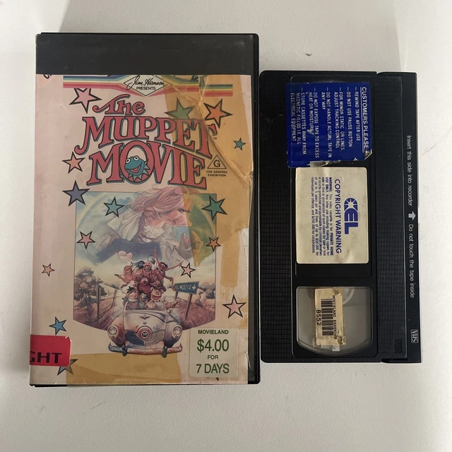 THE MUPPET MOVIE VHS Jim Henson Rare Cel Home Video Big Box Ex Rental ...