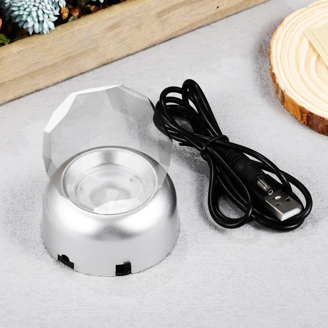 4 PCS LED Display Bases for Crystals Glass Art Colorful Light Display ...