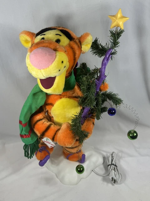 TALKING BOUNCING TIGGER 22" Animated Christmas Motion Disney Pooh Telco ...