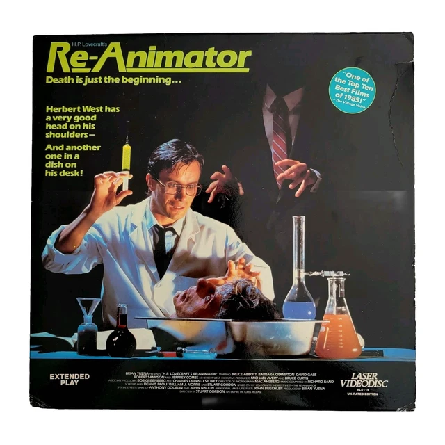 H.P. LOVECRAFT RE-ANIMATOR 1985 Zombie Horror Laserdisc Laser Disc £28. ...