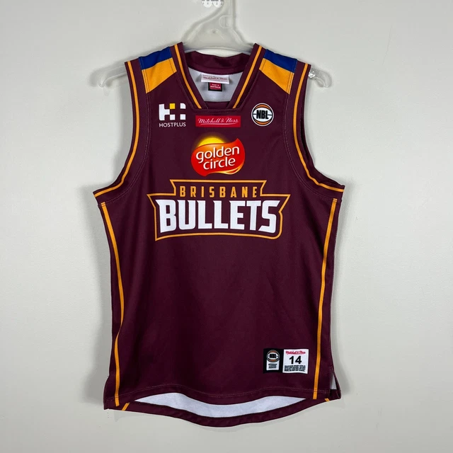 BRISBANE BULLETS NBL Australian Basketball Jersey Kids Boys Youth 14 Yrs EUR 18,42 - PicClick FR