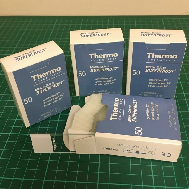 THERMO SCIENTIFIC SUPERFROST Microscope slides 4 boxes of 50 = 200 ...