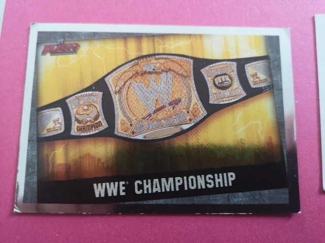 WWE CHAMPIONSHIP TITLE Card Cartes Catch Slam Attax 2009 Topps ...