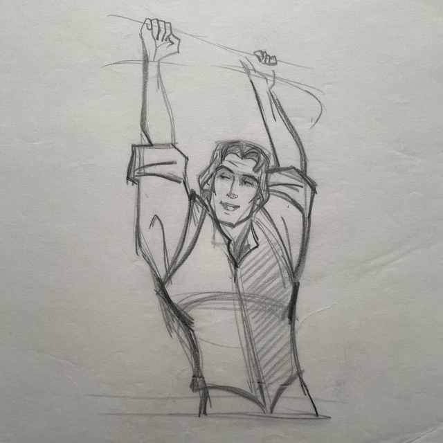 ORIGINAL DISNEY POCAHONTAS John Smith Key Animation Cel Production ...