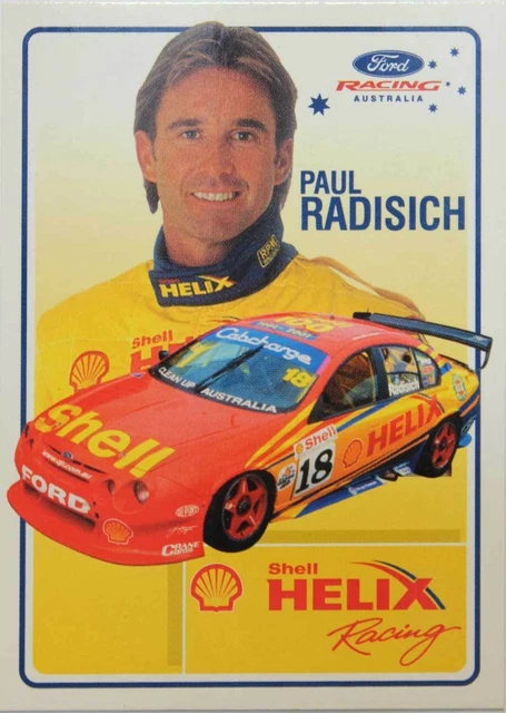 PAUL RADISICH SHELL Helix Driver Info Card 2001 AU Falcon Ford Racing ...