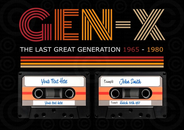 PERSONALISED GEN X Poster - Exclusively Made By Mashed Designs £6.99 ...