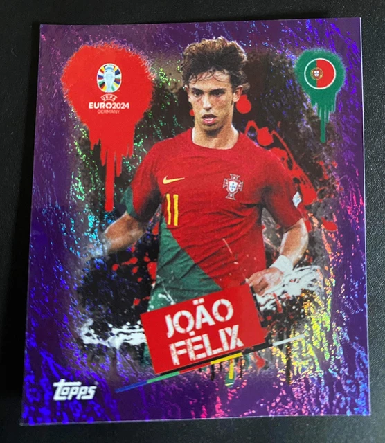TOPPS EURO 2024 Stickers - POR 3 Rare Purple Parallel JOAO FELIX £1.49 ...