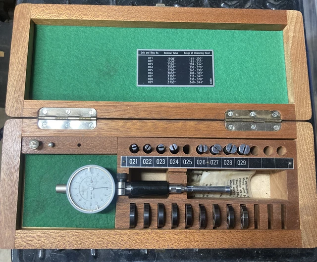 DIATEST DIAL BORE Gage Set Split Anvil .165-.394" Range .0001" W ...