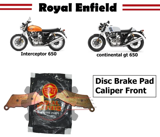 ROYAL ENFIELD &GT 650cc" & "Interceptor 650cc" "Disc Brake Pad Caliper ...
