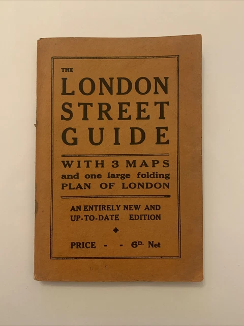 THE LONDON STREET Guide 1930 Vintage Old Map RARE Book Form Directory ...