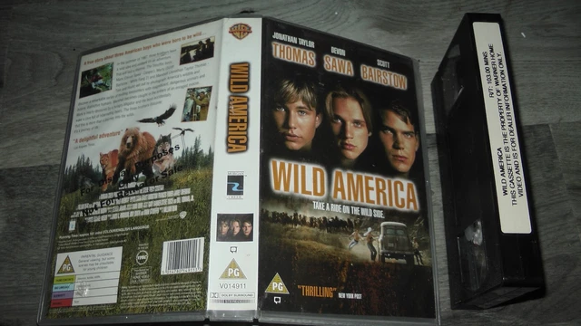 WILD AMERICA VHS Big Box Timecode Sample Dealer Rental TBC Cert Warner ...