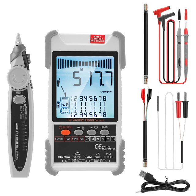 Network Cable Tester And Digital Multimeter Multifunction Ethernet Wire Tracer £53 99 Picclick Uk