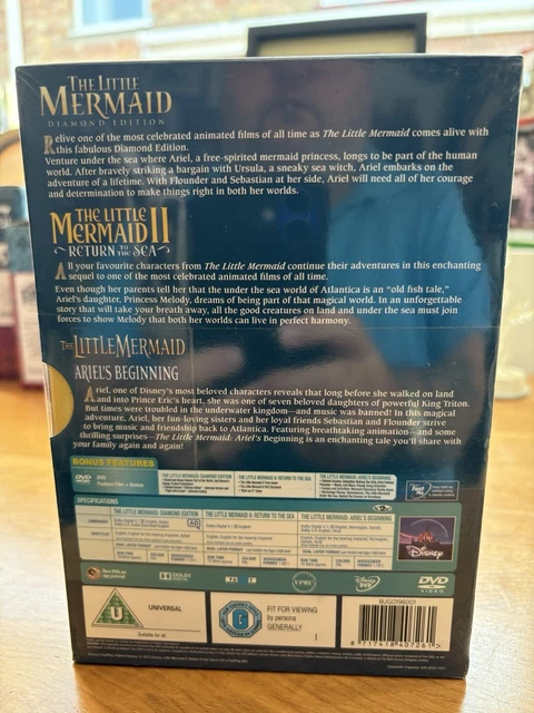 DISNEY THE LITTLE Mermaid. The Complete Collection. 3 Movie Collection ...