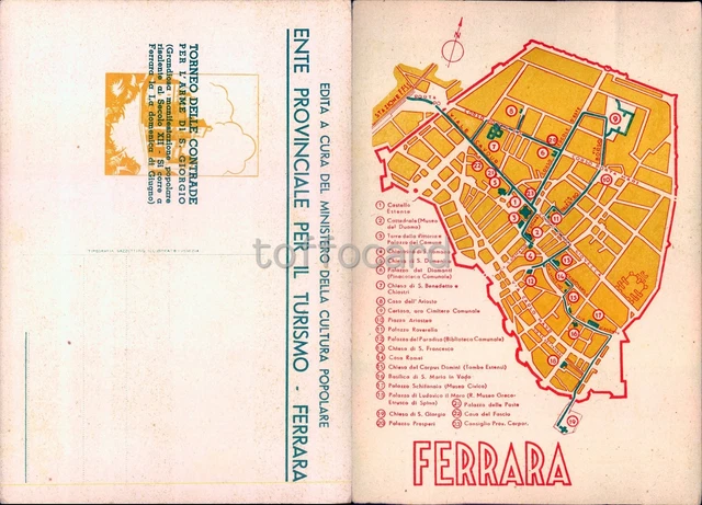 FERRARA CITTA'-CARTINA-C48-140 EUR 12,00 - PicClick FR