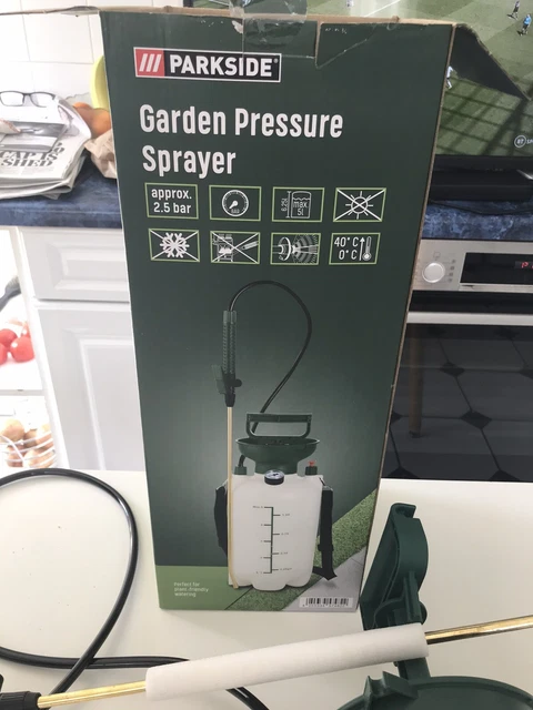 PARKSIDE 5L GARDEN Pressure Sprayer Water Chemical Weed Spray Pump ...