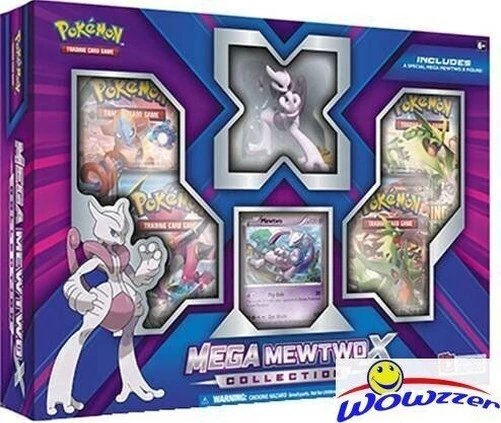 POKEMON TCG MEGA Mewtwo X Figure Collection Box-4 Booster Pack, Mewtwo ...