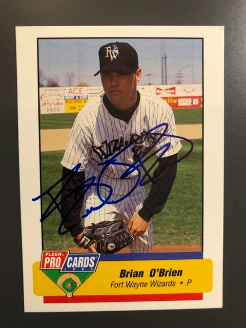 MINNESOTA TWINS BRIAN O'BRIEN dédicacé 1994 Fleer/Procards Fort Wayne ...