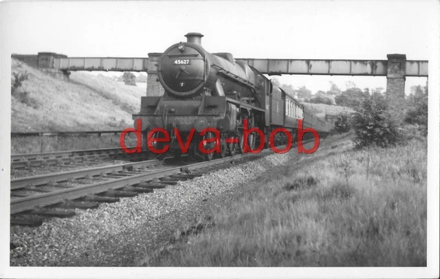 RAILWAY PHOTO LMS Jubilee 45627 Sierra Leone Elstree 1955 Stanier 2-8-0 ...