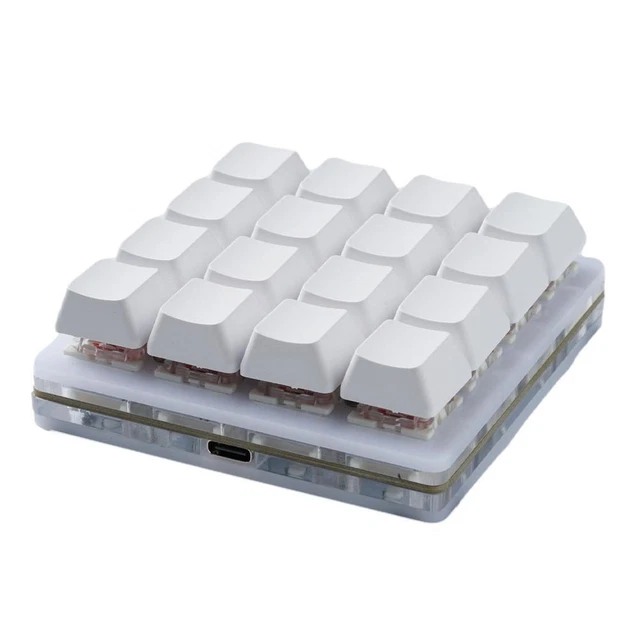 16-KEY BLACK KEYPAD Mechanical Keyboard Custom Shortcut Programmable Keys New _θ $36.33 ...