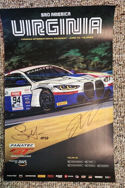 FANATEC GT WORLD Challenge 2023 Poster autograph BMW #38 Samantha Tan ...