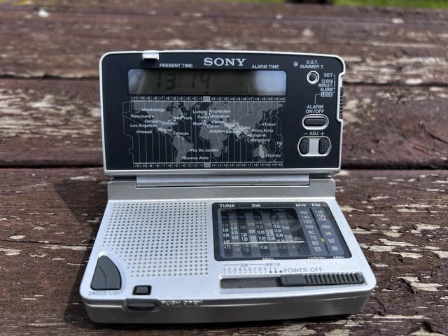 SONY ICF-SW12 FM/AM Radio Band Portable Receiver / Alarm Clock Good ...