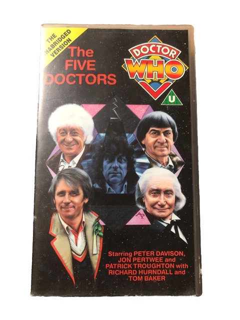 DOCTOR WHO - The Five Doctors (VHS, 1990) RARE Unabridged Version Free ...
