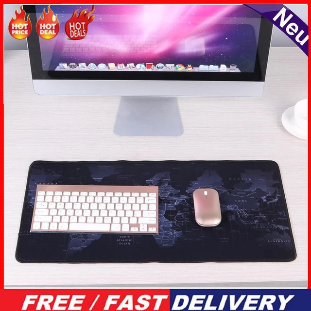 WORLD MAP NATURAL Rubber Large Gaming Mouse Pad Computer Keyboard Mat ...