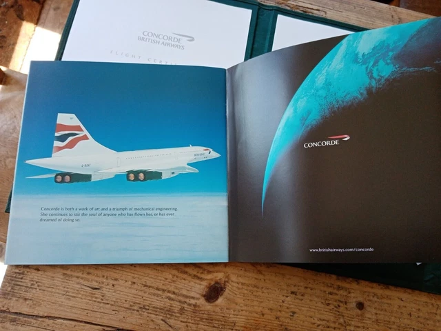 BRITISH AIRWAYS CONCORDE Flight Certificate Booklet Postcards Headed ...