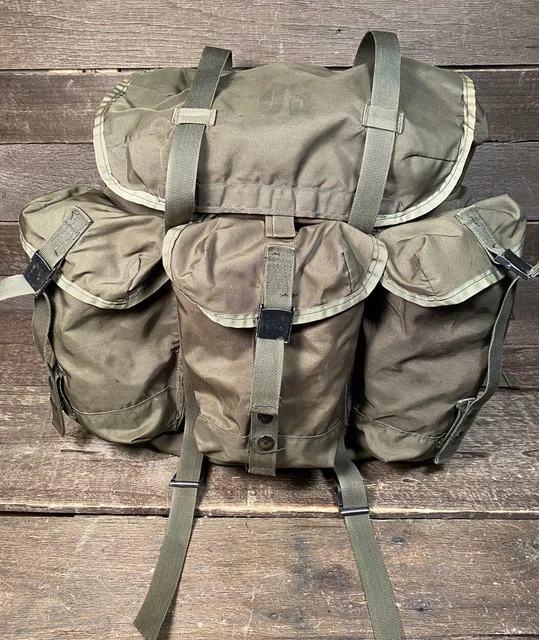 VINTAGE US MILITARY Nylon Field Pack Combat Backpack LC-1 Alice Medium ...