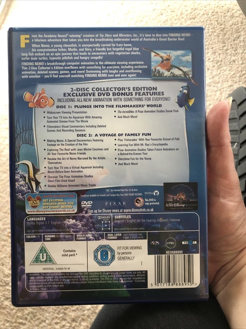FINDING NEMO 2003 [DVD] Disney Pixar 2 DISC collector's edition £3.32 ...