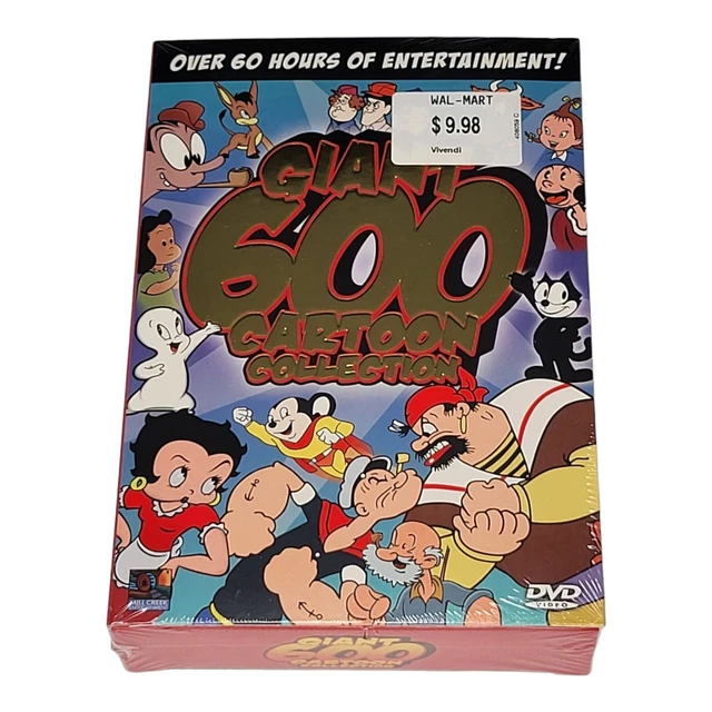 GIANT 600 CARTOON Collection DVD (Popeye, Betty Boop, Tom and Jerry and ...