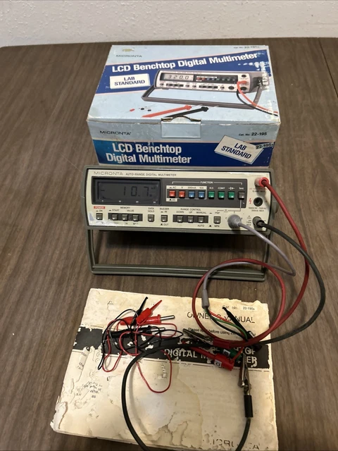 RARE/VINTAGE, REALISTIC MICRONTA 22-195a Digital Benchtop Multimeter/W ...