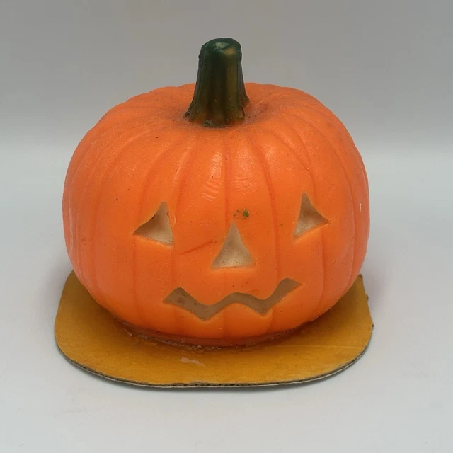 RARE VINTAGE SUNI CANDLE Jack O Lantern Pumpkin Halloween 3 1/2" MADE ...