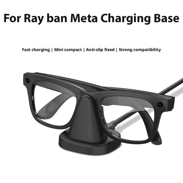 FOR RAY BAN Meta Charging Dock, Safe Charging Chip, Smart AI Glasses ...