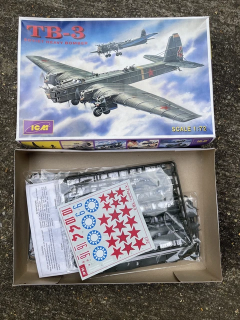 1/72 ICM MODELS TUPOLEV TB-3 Soviet Heavy Bomber *MINT* £20.00 - PicClick UK