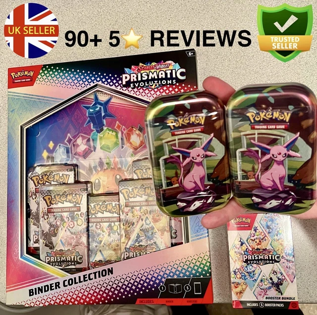 POKEMON PRISMATIC EVOLUTIONS Booster Bundle, Binder Coll, 2 x Espeon ...