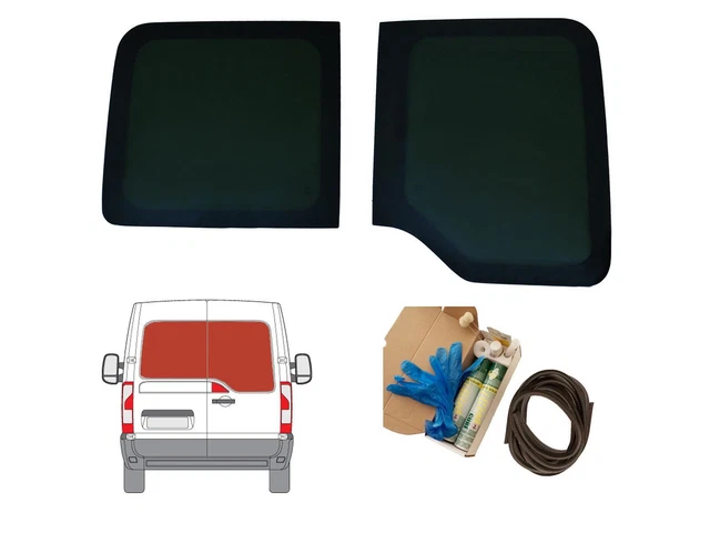 REAR DOOR DARK Tint Windows Glass Adhesive Trim Kit for Renault Master ...
