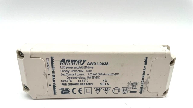 ANWAY LED POWER Supply Trafo Aw01-0038 Transformator Treiber Netzteil ...