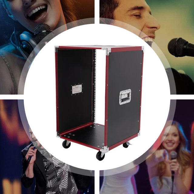 ROLLING NETWORK RACK Open Network Enclosure Server Cabinet Case Rack ...